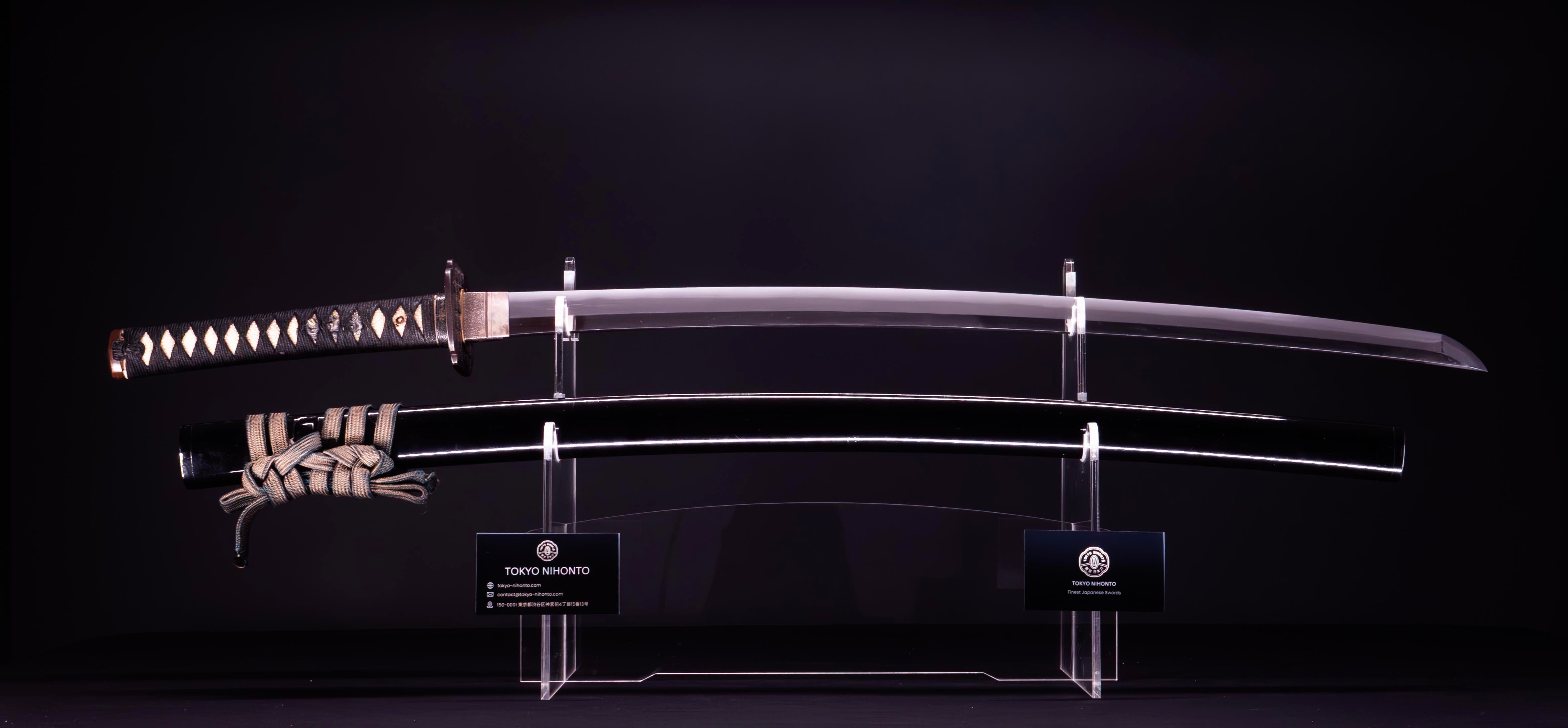 Antikes japanisches Katana-Schwert, signiert Sanuki Kuni Ju Okimitsu S